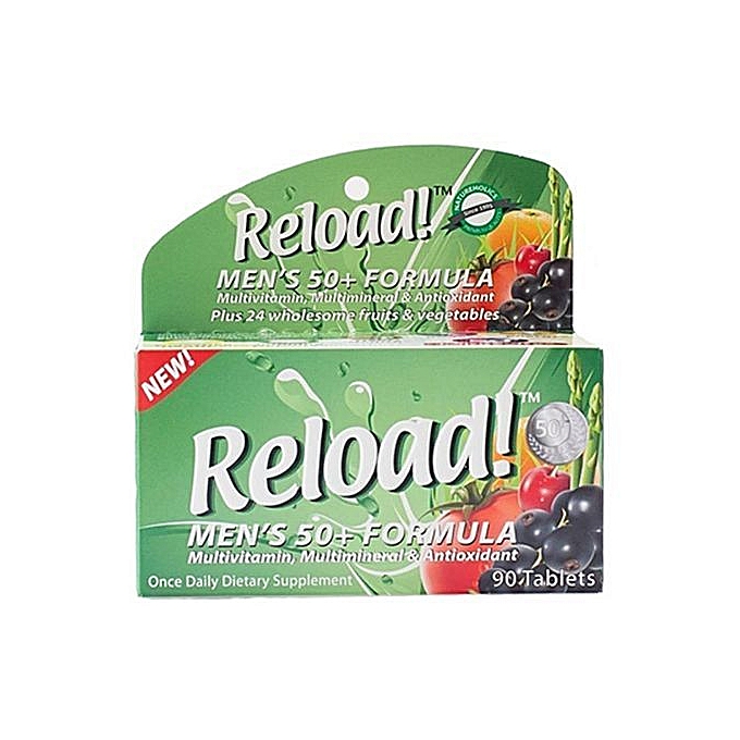 Reload Men's 50+ Formula Multivitamin, Multimineral And Antioxidant X90 ...