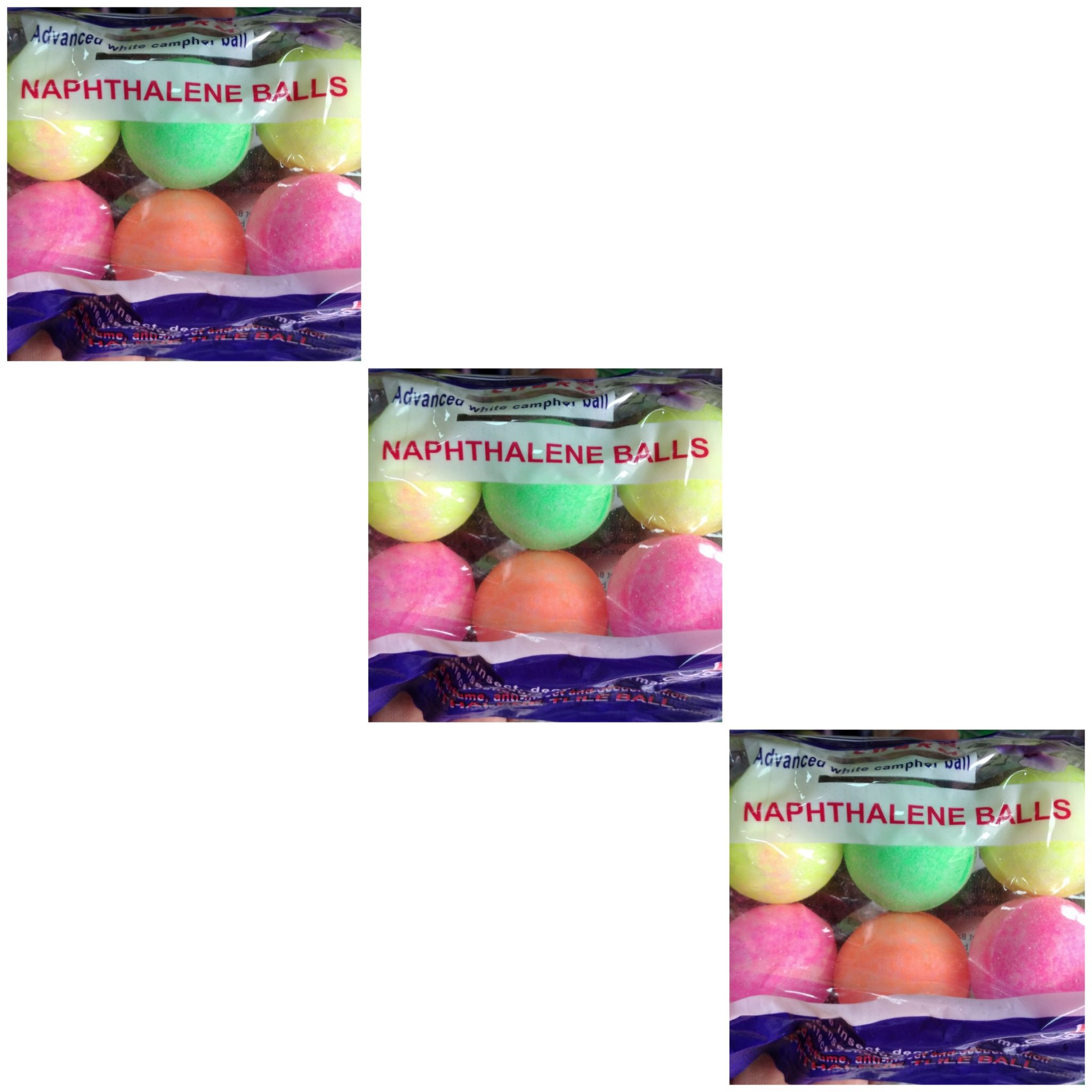 Coloured camphor 3 packs × 18 balls – Main Market Online