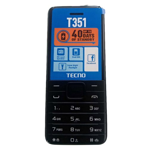 Tecno T351 Dual Sim,Super Bright Flashlight,Fm Loud Speaker -Black ...