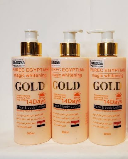 Purec Egyptian Magic Whitening Gold 14days Lotion -300ml x3( 3 Pieces ...