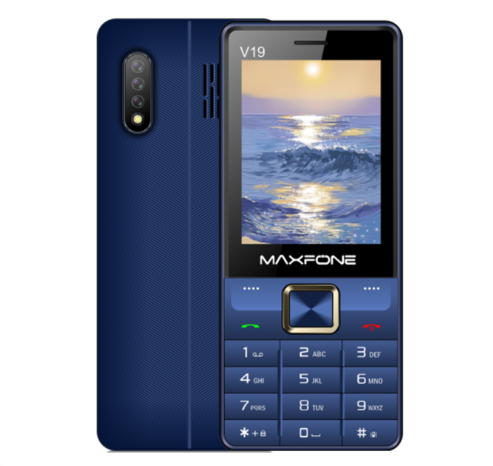 Maxfone V19 2.8" Screen Big Torch Trio-Sim 2500mAh Phone - Blue/Black ...