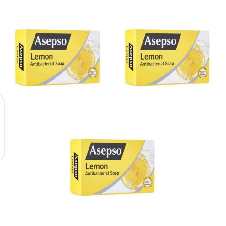 Asepso Lemon Antibacterial Soap - 150g x 3 Pieces – Main Market Online