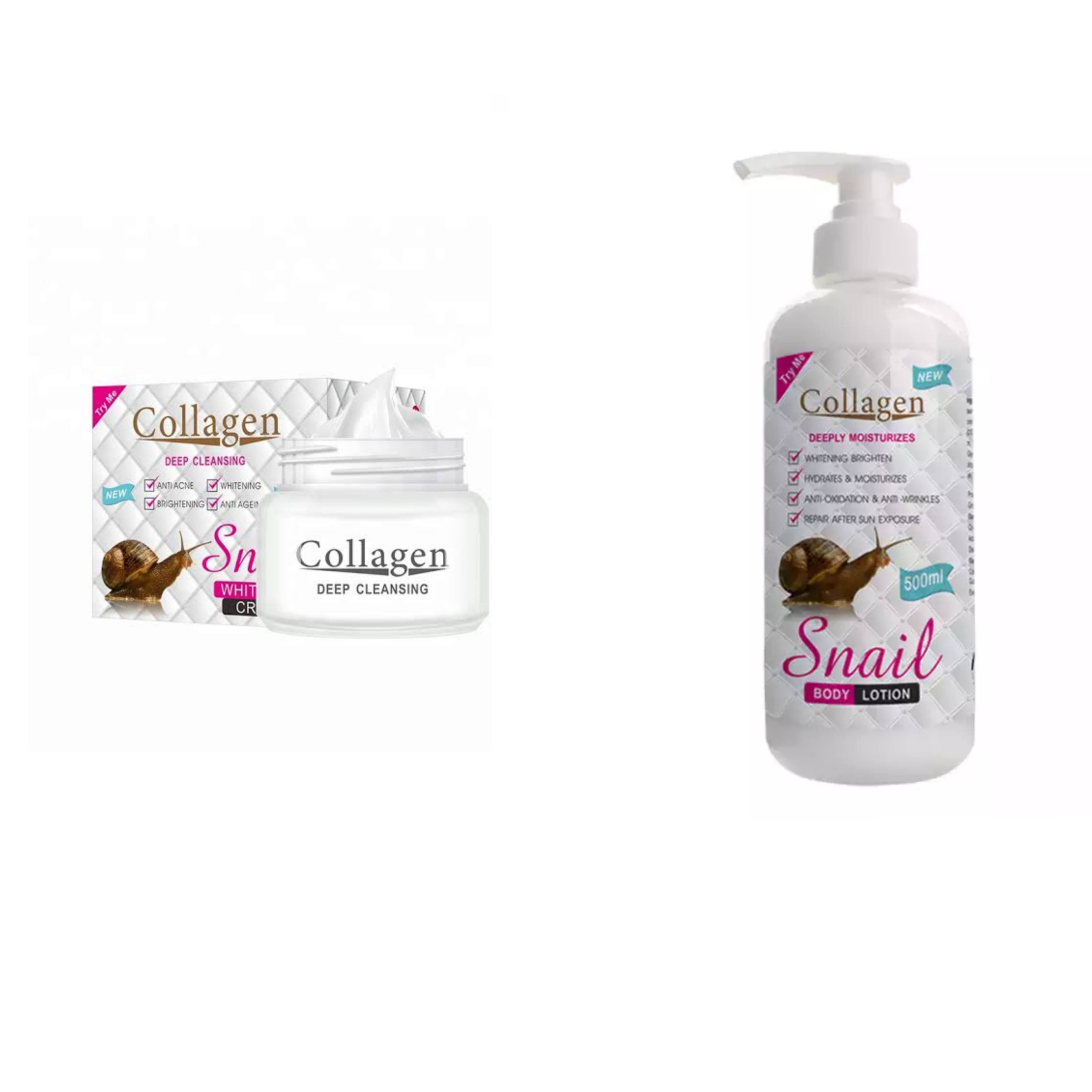 Collagen Snail Lotion 500ml & Cream 50ml – Main Market Online