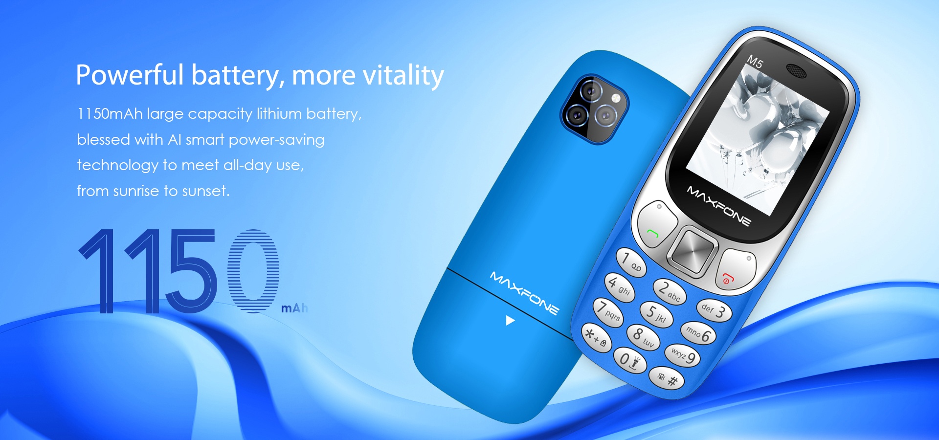 Maxfone M5 1.77 Inch Ultra Thin, Dual Sim With 1150mAh Inbuilt Battery ...